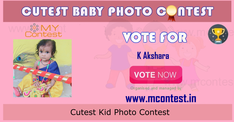 Vote for Akshara - Cutest Kid Photo Contest